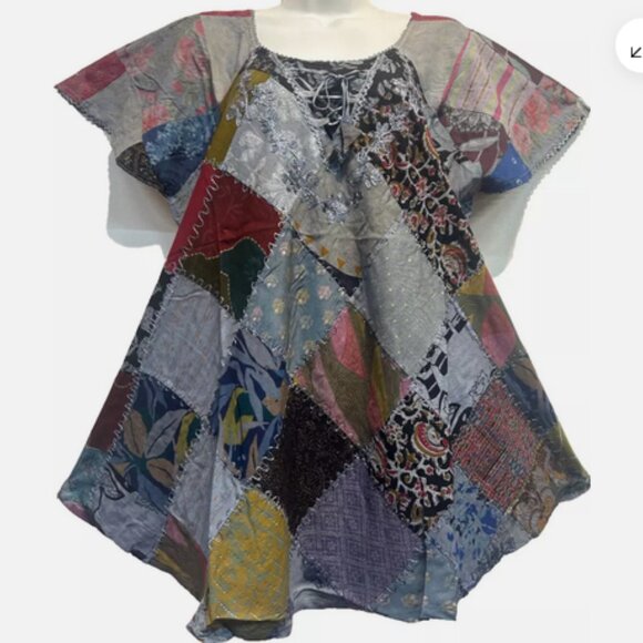 Funky Stuff | Tops | Nwt Funky Stuff Hippie Boho Patch Embroidered ...